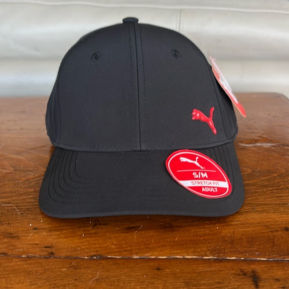 Puma | Accessories | Cool Black Puma Adult Ballcap W Red Puma Logo ...